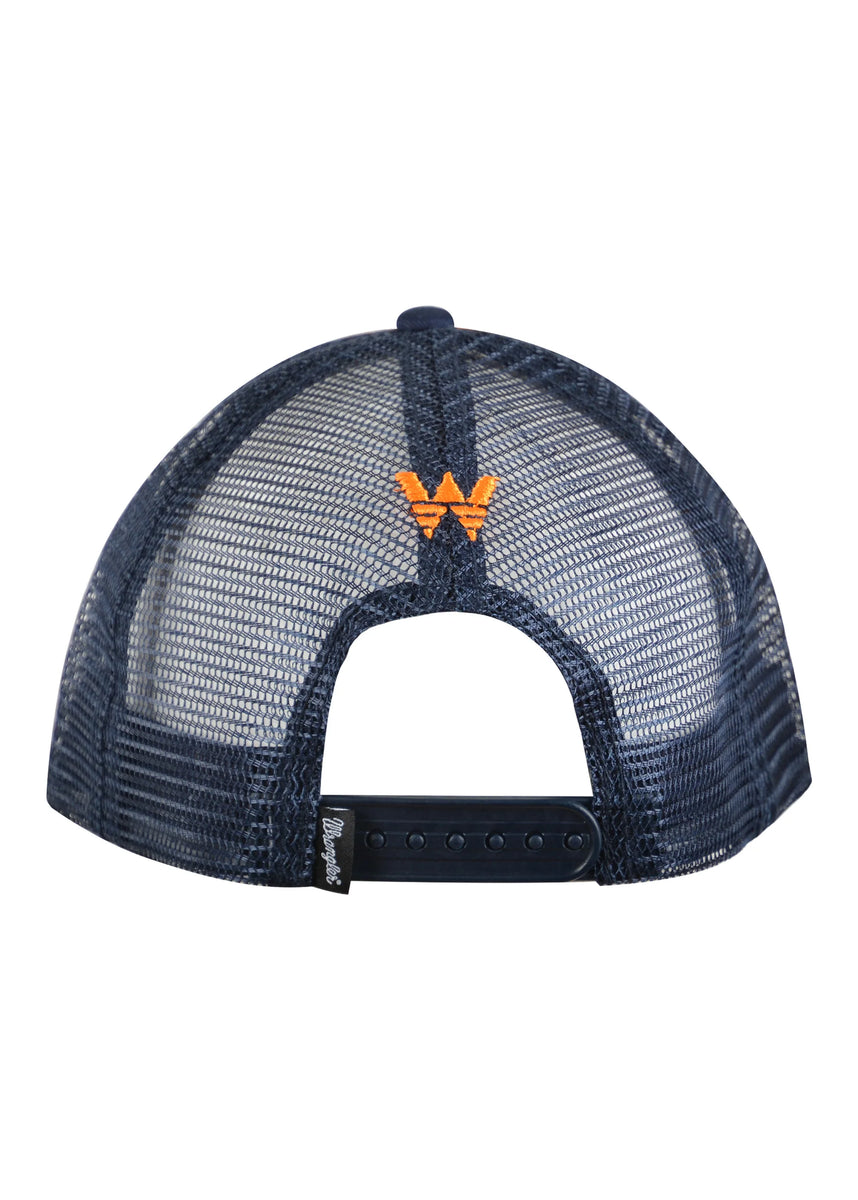 Wrangler Angelo Trucker Cap Navy| Rustic Edge Western Wear and Gifts