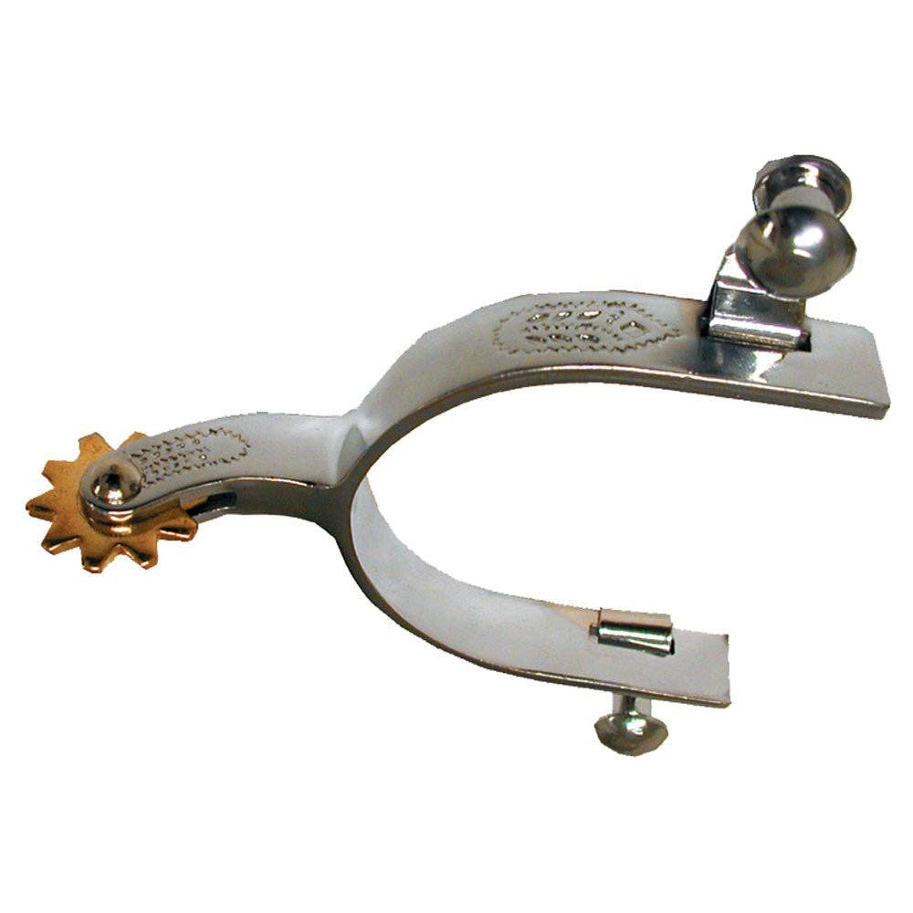 Youth Chrome Plated Spur with Engraved Band 1-3/8"| Rustic Edge Western ...